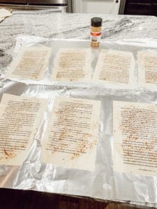 How to Stain Book Pages - Mornings on Macedonia