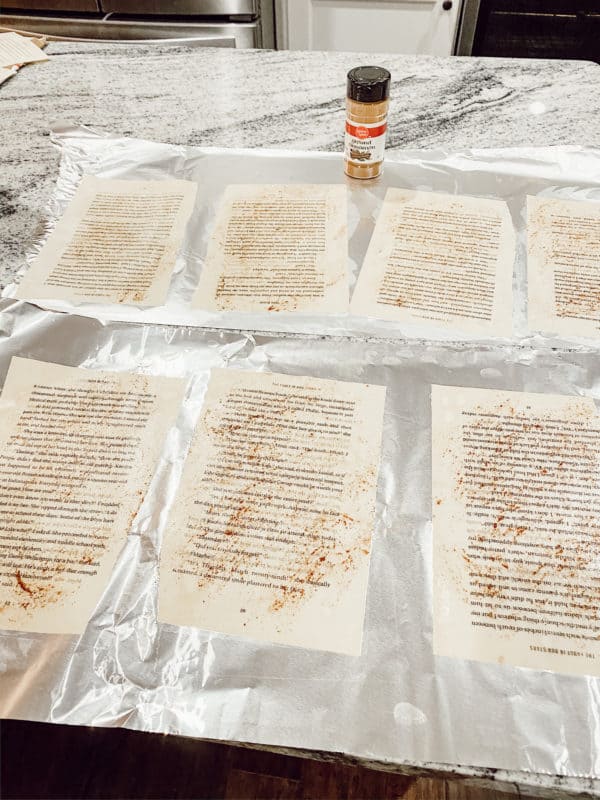 How to Stain Book Pages - Mornings on Macedonia