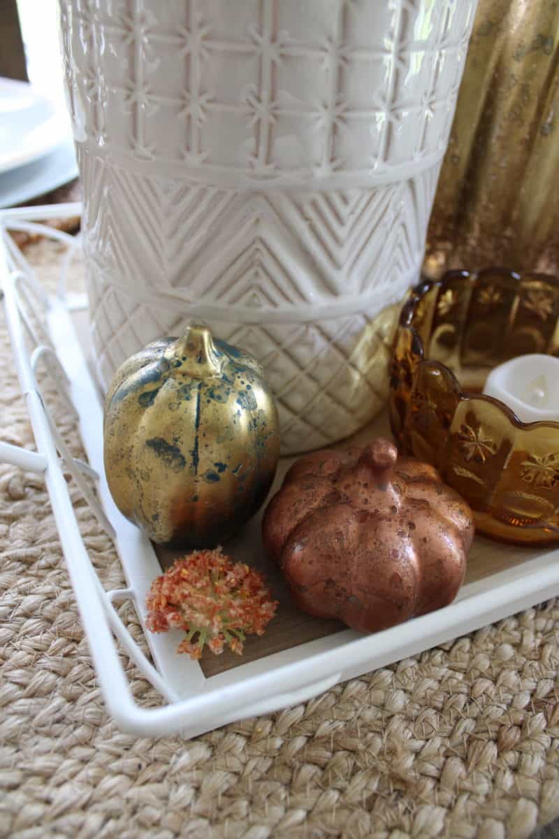 DIY Mercury Glass Pumpkins - Mornings on Macedonia