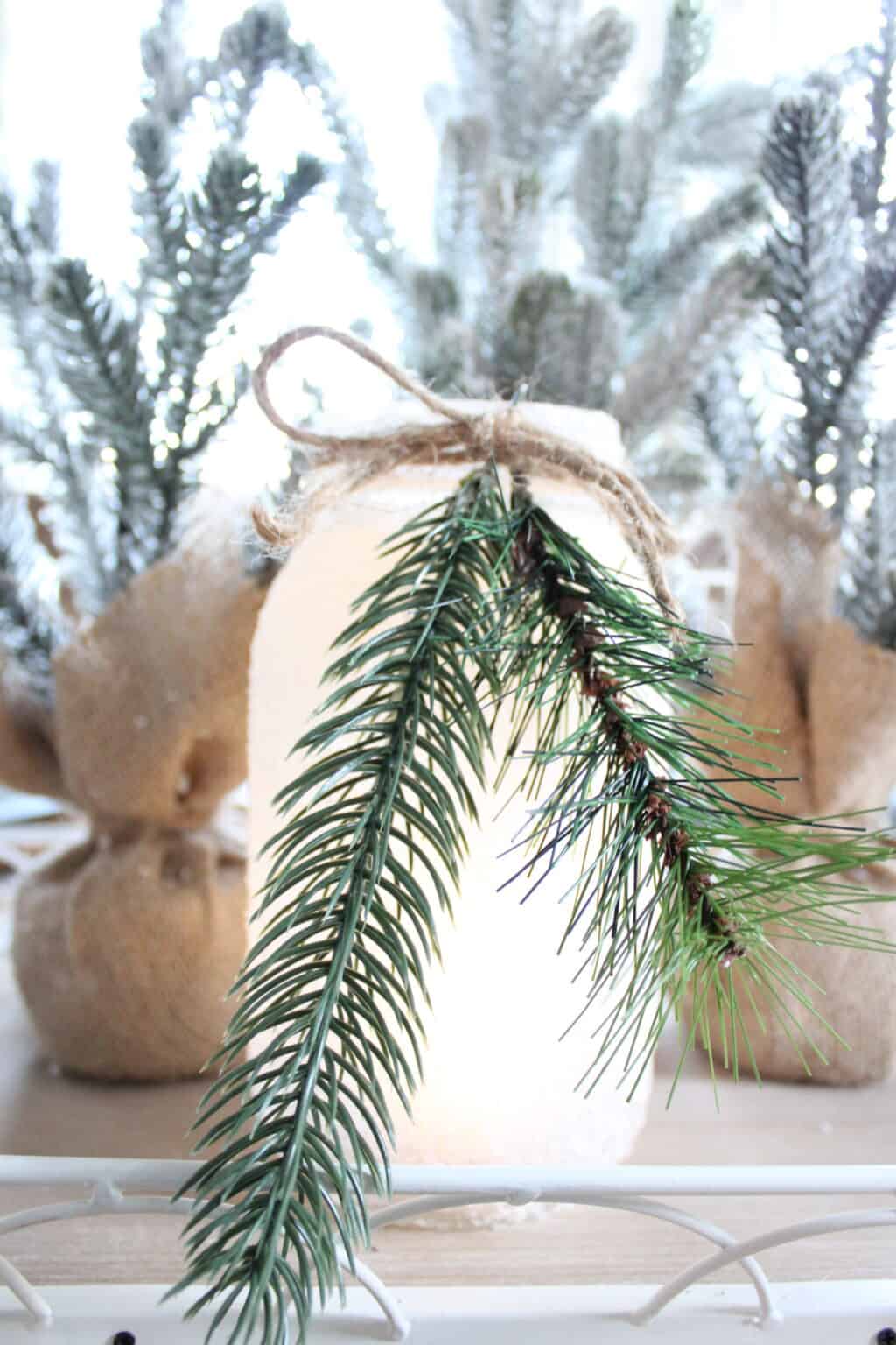 How to Make DIY Snowy Mason Jars - Mornings on Macedonia