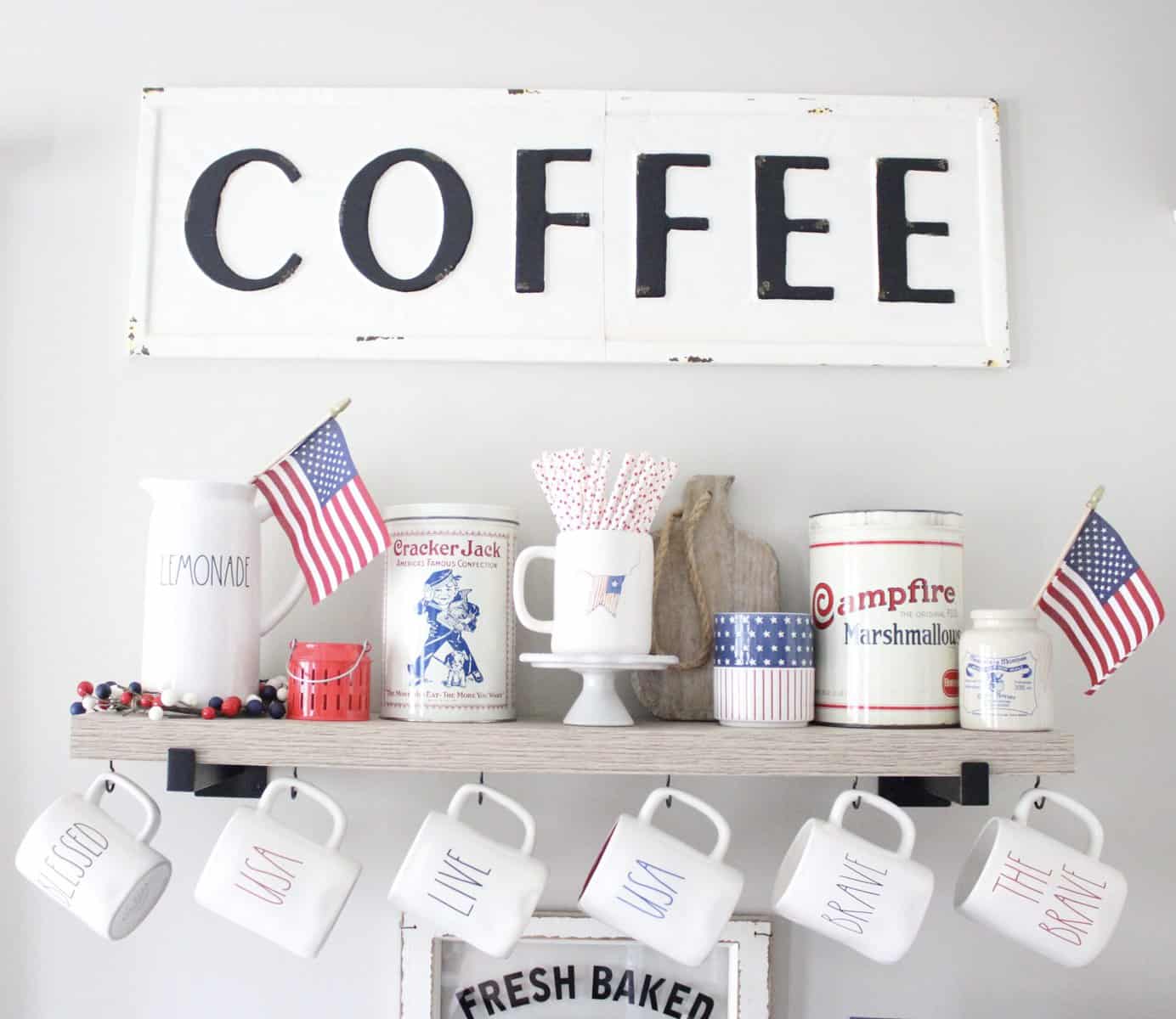 Easy Kitchen Patriotic Decor Ideas You'll Love - Mornings on Macedonia