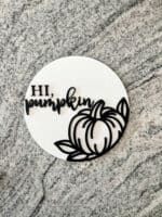 DIY Hi Pumpkin Wreath Sign - Mornings on Macedonia