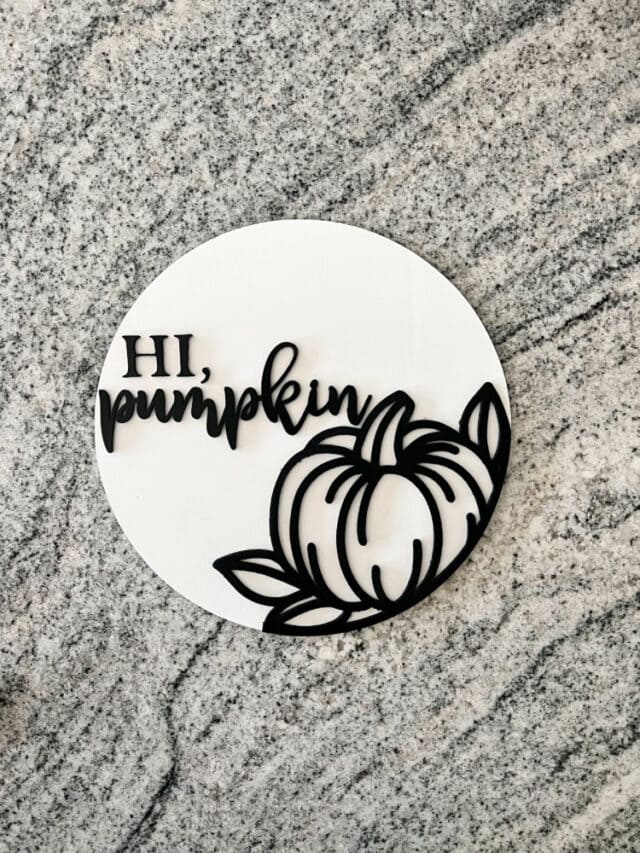 DIY Hi Pumpkin Wreath Sign - Mornings on Macedonia