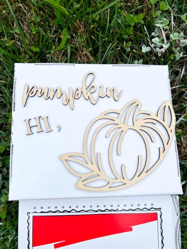 DIY Hi Pumpkin Wreath Sign - Mornings on Macedonia