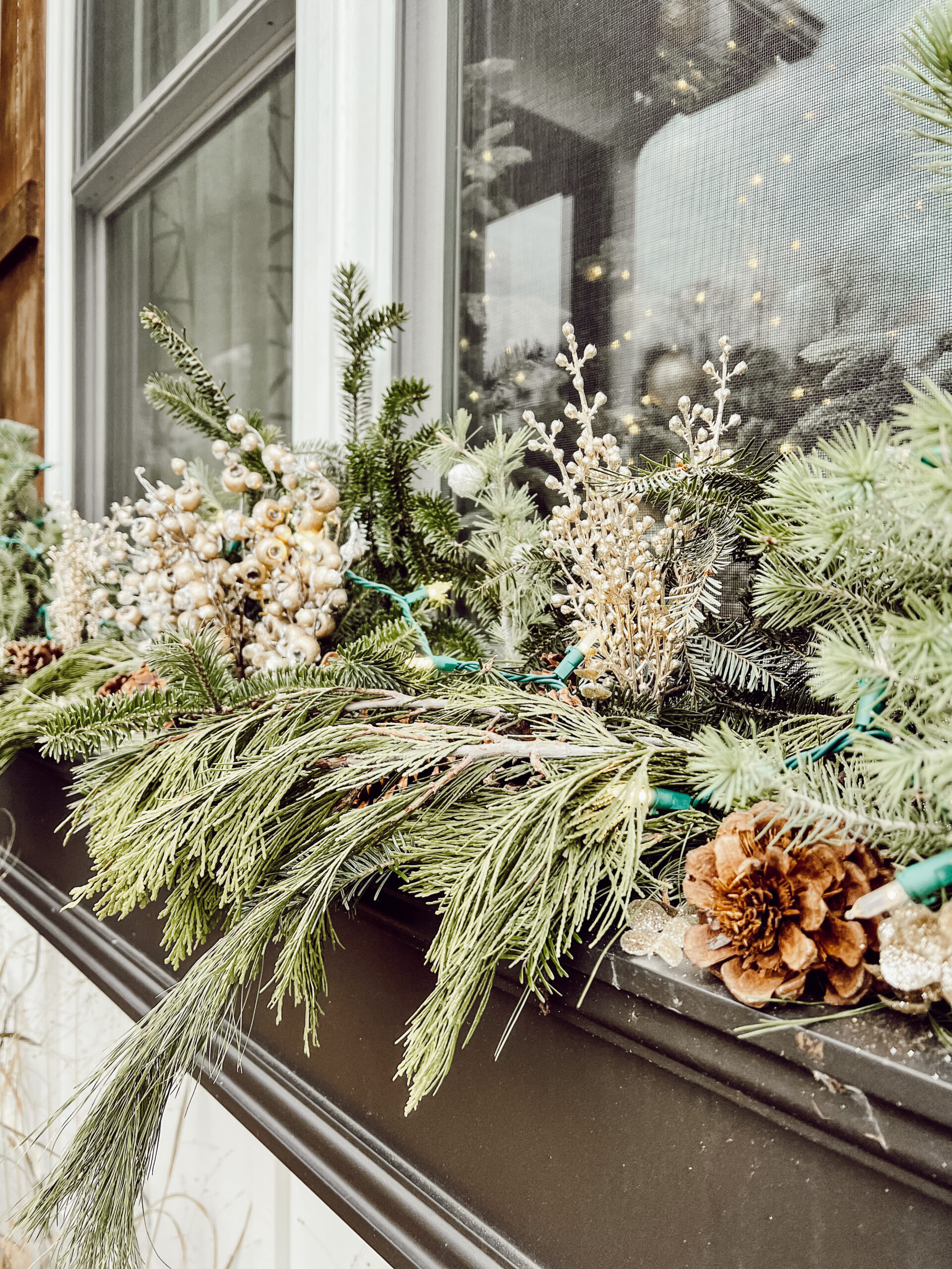 Easy Christmas Window Box Ideas - Mornings on Macedonia