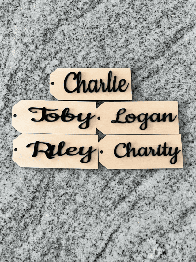 How to Make DIY Personalized Stocking Tags - Mornings on Macedonia