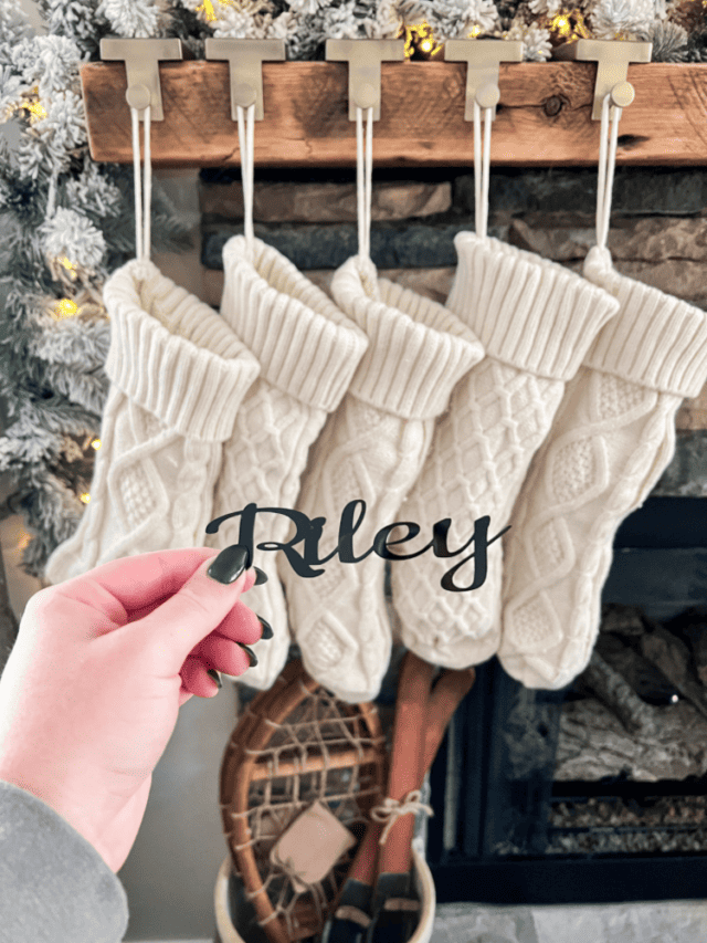 How to Make DIY Personalized Stocking Tags - Mornings on Macedonia