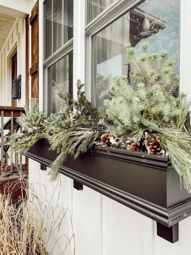 Easy Christmas Window Box Ideas - Mornings on Macedonia