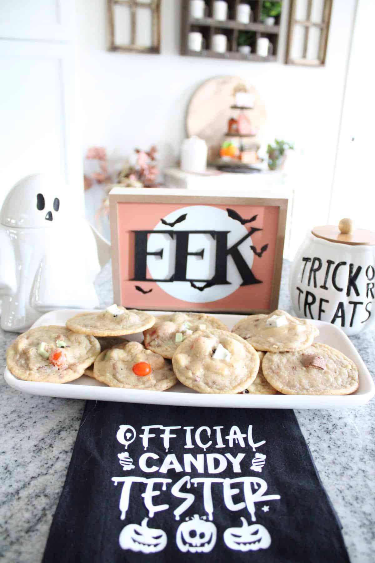 Leftover Halloween Candy Cookies Recipe - Mornings on Macedonia