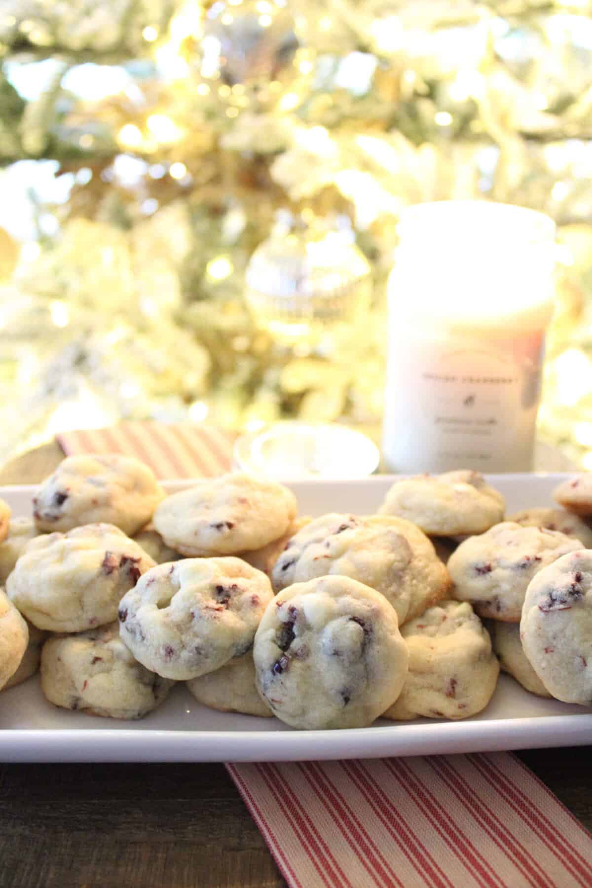 White Chocolate Cranberry Cookies - Mornings on Macedonia
