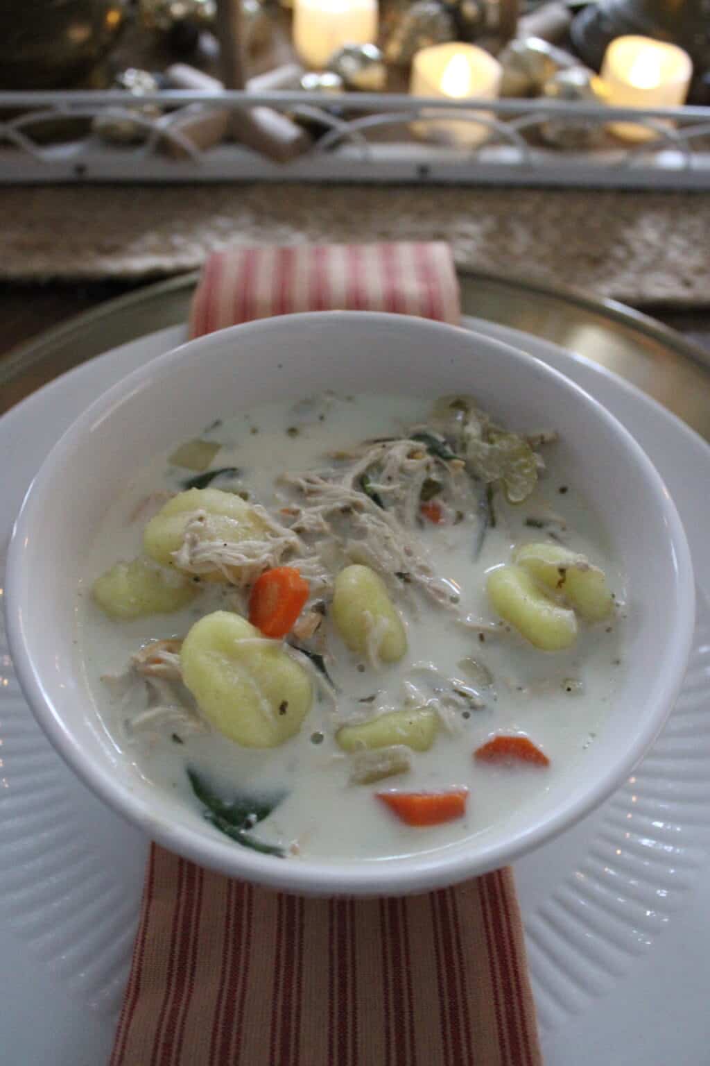 Slow Cooker Chicken Gnocchi Soup Recipe - Mornings on Macedonia