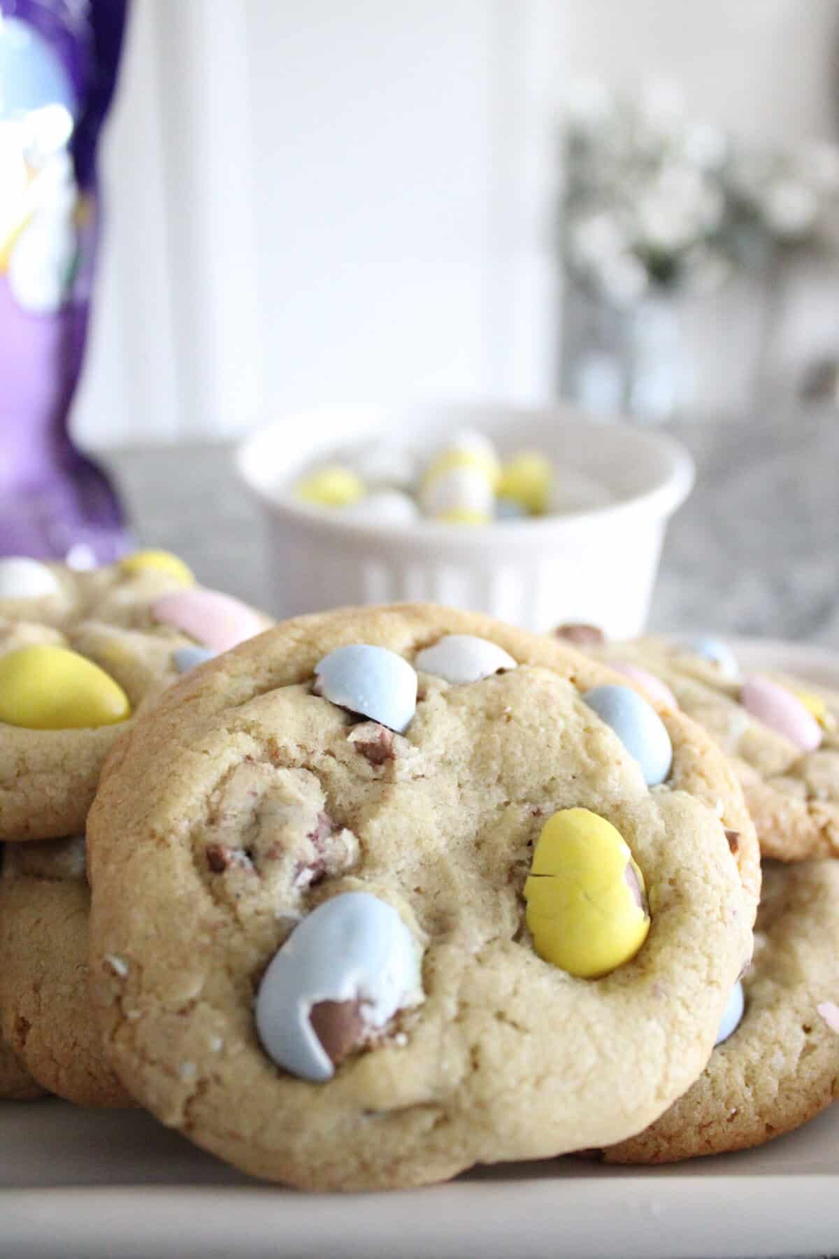 Cadbury Egg Cookie Recipe - Mornings on Macedonia