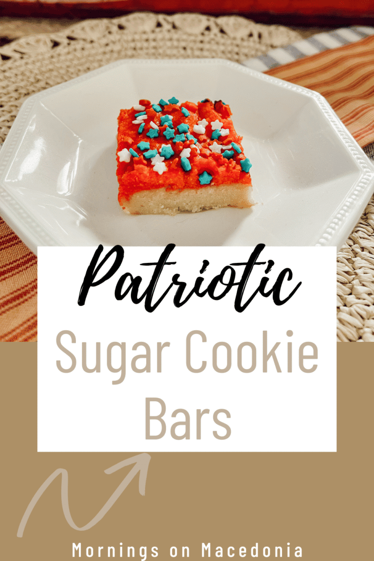 Patriotic Sugar Cookie Bars - Mornings on Macedonia