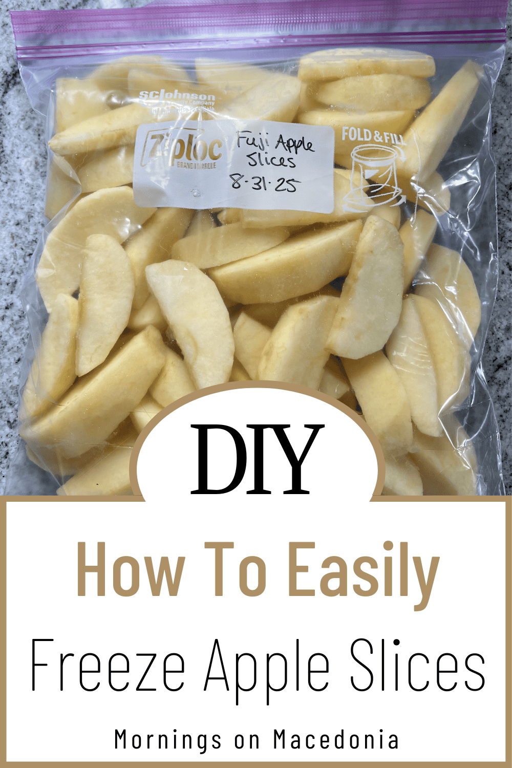 How To Easily Freeze Apple Slices - Mornings on Macedonia